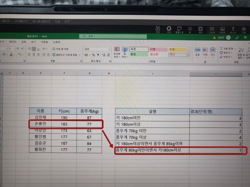 엑셀 개수 세기 카운트이프 함수 사용해보자 네이버 블로그