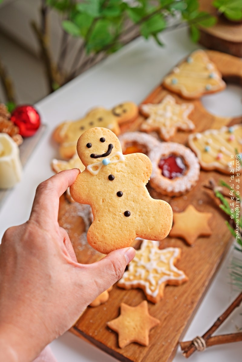 크리스마스 쿠키 만들기 예쁜 아이싱쿠키 만들기 린처쿠키 잼 샌드쿠키 레시피 : 네이버 블로그