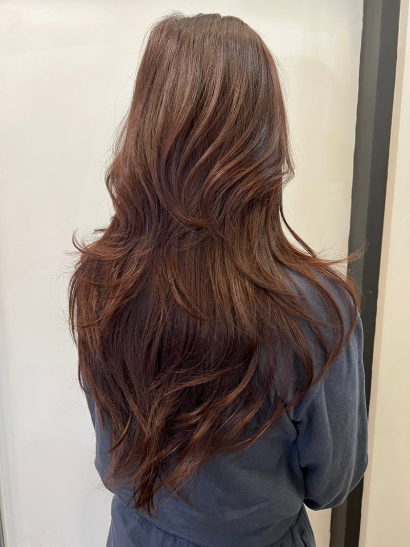 여자 긴머리 레이어드컷 허쉬펌 페이스라인컷 잘하는 부산미용실 네이버 블로그