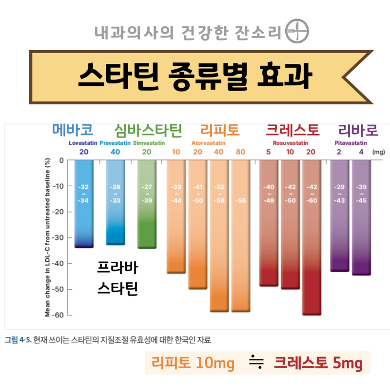 고지혈증약 내가 먹는 스타틴 종류 효과 강도 용법 용량 부작용은 무엇 네이버 블로그