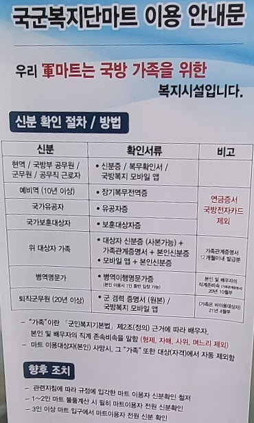 군마트 국군복지단 동빙고마트 주차와 추천상품 네이버 블로그