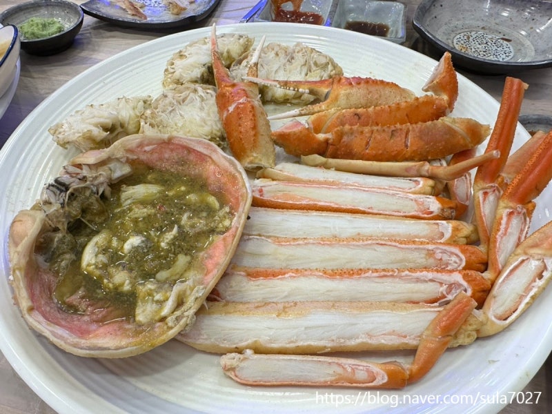 강릉 맛집 경포대 울진 대게 횟집에서 대게와 회먹고온 내돈내산 후기 네이버 블로그