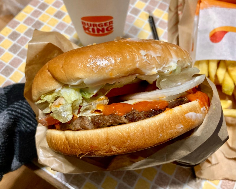 버거킹 통새우와퍼 세트 가격 칼로리 솔직후기 네이버 블로그
