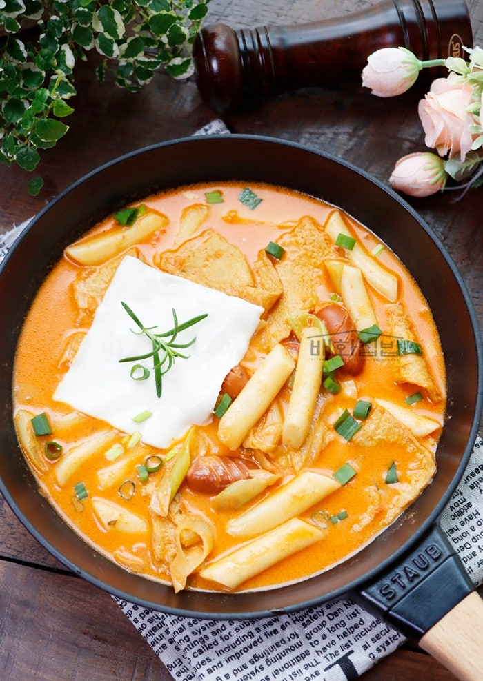 로제 떡볶이 만들기 로제떡볶이 소스 밀 떡볶이 황금레시피 네이버 블로그