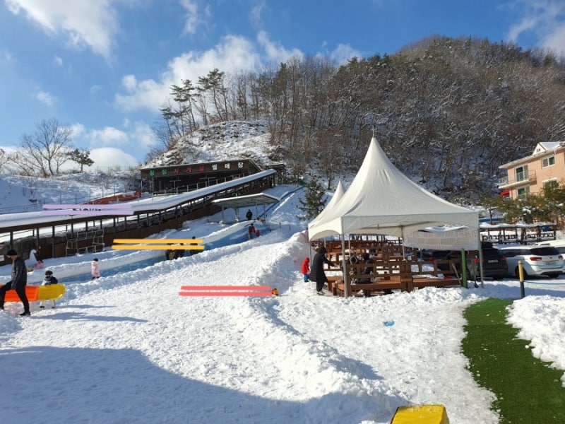 전북 전주근교 완주 구이 눈썰매장 24개월 아이랑 에어바운스까지 네이버 블로그