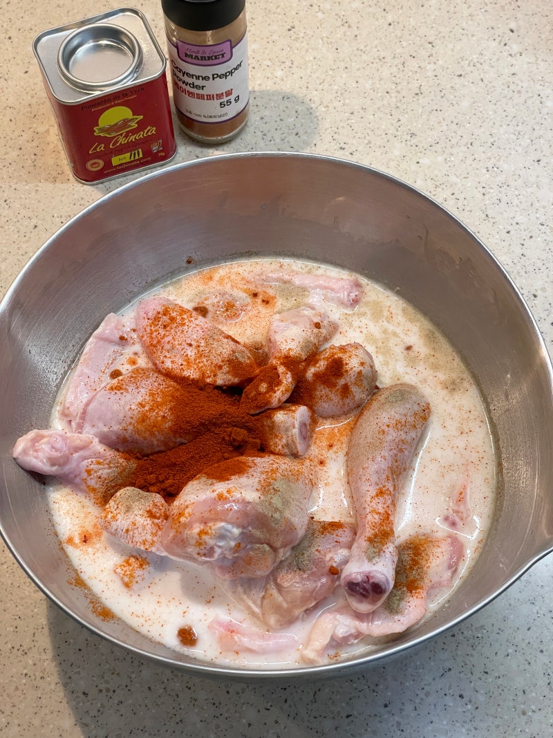 집에서도 됩니다! 바삭한 후라이드치킨 만들기 후라이드반죽 레시피 : 네이버 블로그