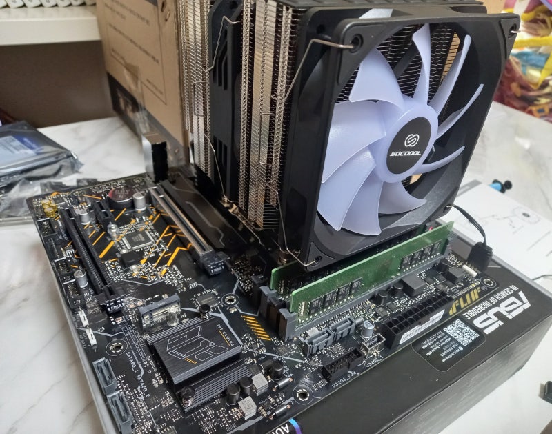 3RSYS CPU 쿨러 Socoool RC1800 ARGB 설치, 리뷰 - Intel i5-12400 + B660M : 네이버 블로그