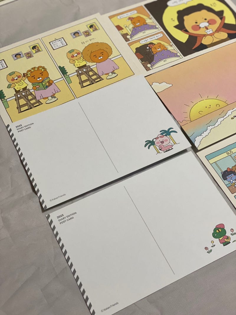 2023년 카카오프렌즈 라이언 다이어리 & 미니 달력 세트 (다이어리/미니탁상 달력/스티커/일러스트 엽서) : 네이버 블로그