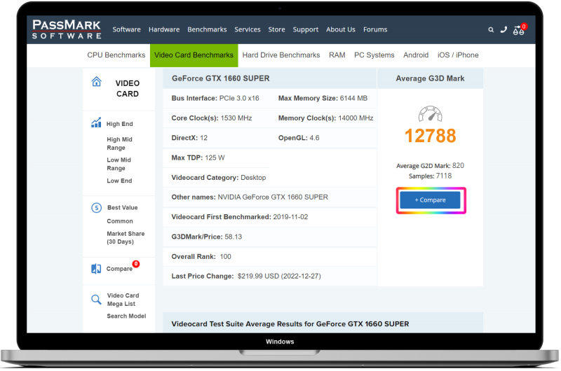 그래픽카드 성능 순위 비교 가성비 벤치마크테스트 GPU 사이트 PASSMARK : 네이버 블로그