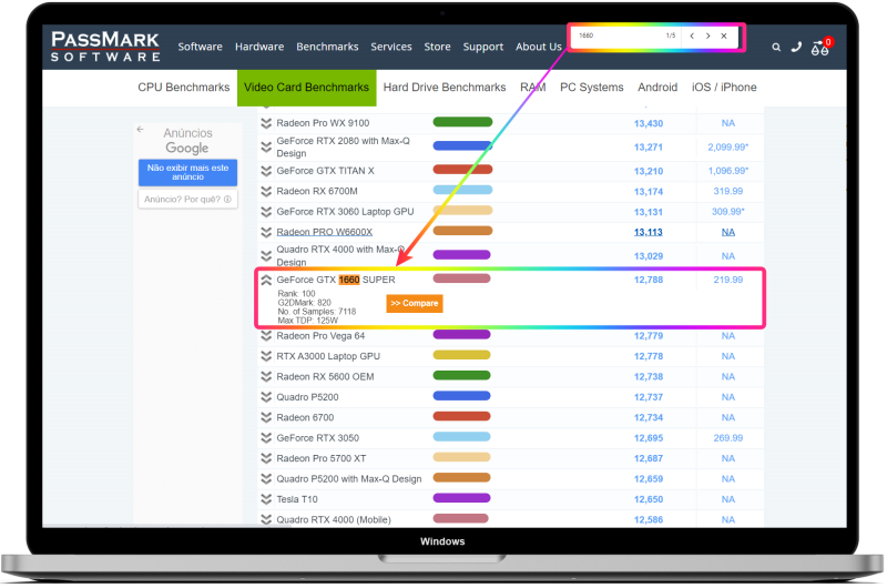 그래픽카드 성능 순위 비교 가성비 벤치마크테스트 GPU 사이트 PASSMARK : 네이버 블로그
