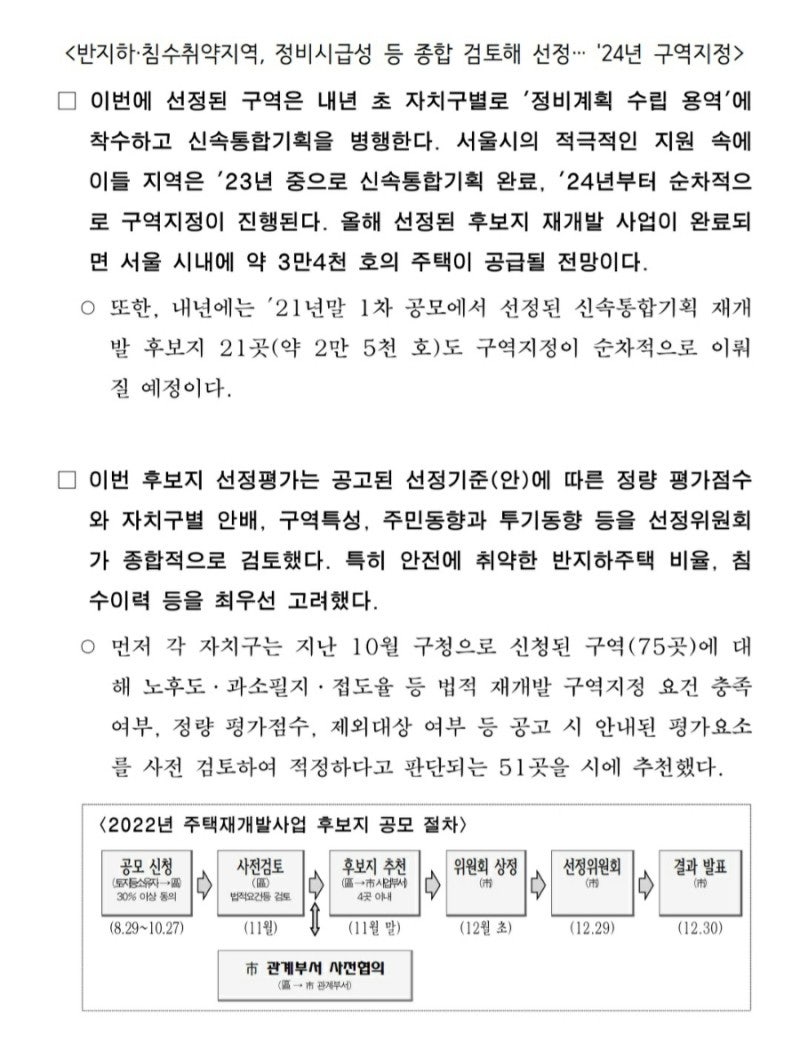 서울 신속통합기획 재개발 2차 후보지 25곳 선정 발표 네이버 블로그