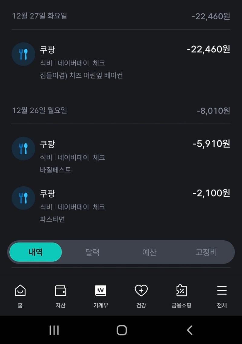 신혼부부 집밥식비 기록 12월 4주 야근해도 필사적으로 집밥 먹는 열정 11만원 지출 네이버 블로그