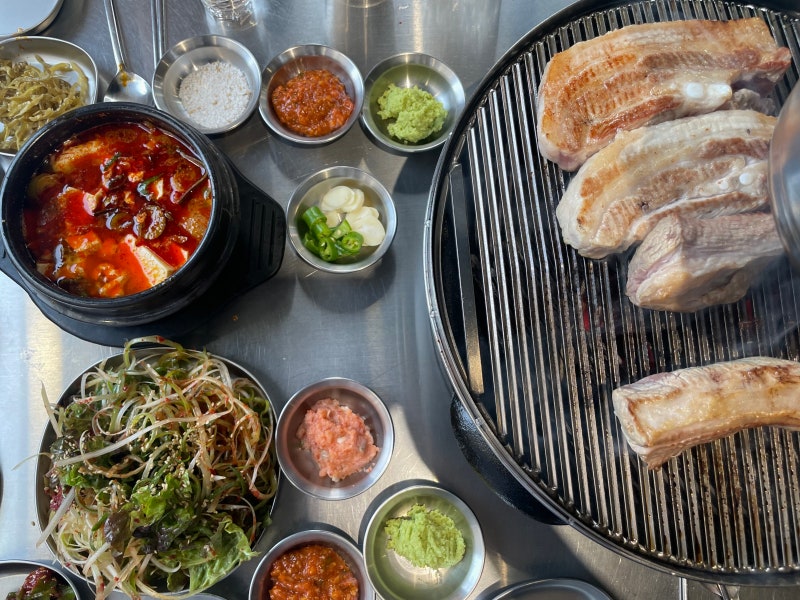 잠실역 고기집 표현식당 방이점 참숯 백탄에 구운 삼겹살 네이버 블로그
