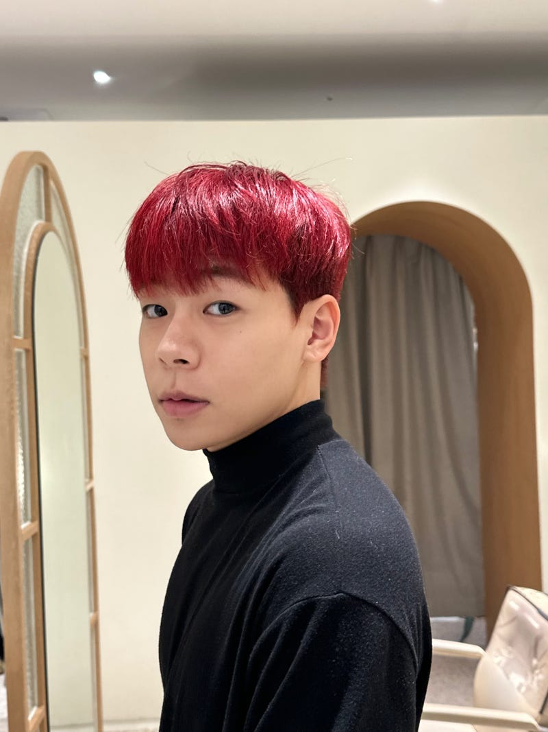 남자머리 레드염색 탈색한번이면 가능해요 네이버 블로그