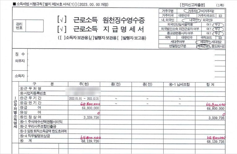 위하고 법인세 인정상여 소득처분 후 지급명세서 수정 근로소득 지급명세서 간이지급명세서 2 네이버 블로그