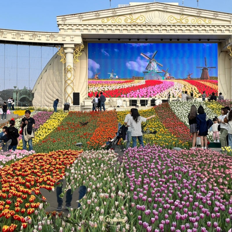2023 에버랜드 튤립축제 페어리타운 포시즌스가든 기간 포토존 네이버 블로그