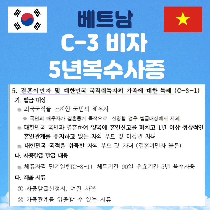 베트남 장모 초청 가족 초청 베트남 가족 한국 장기 체류 방법 해외 가족 초대 C 3비자 네이버 블로그