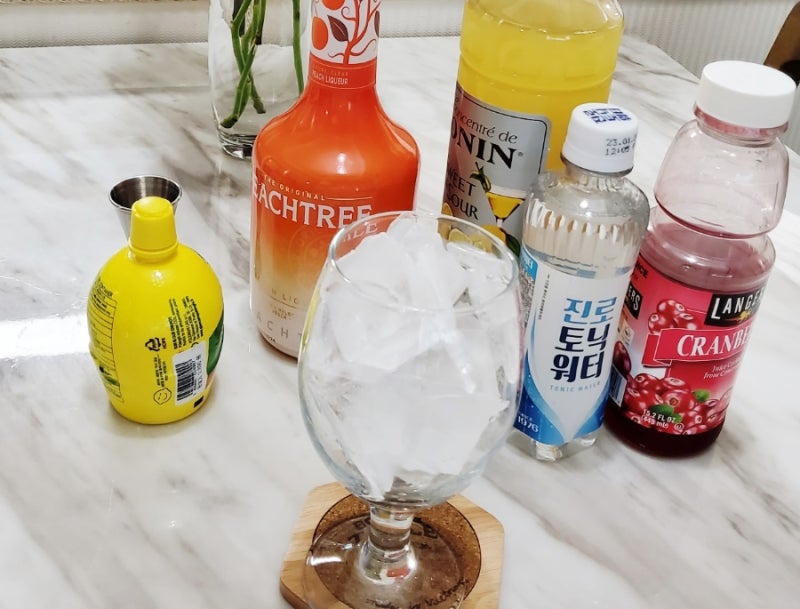 집에서 칵테일 만드는법홈텐딩 피치크러시 피치하이볼 네이버 블로그