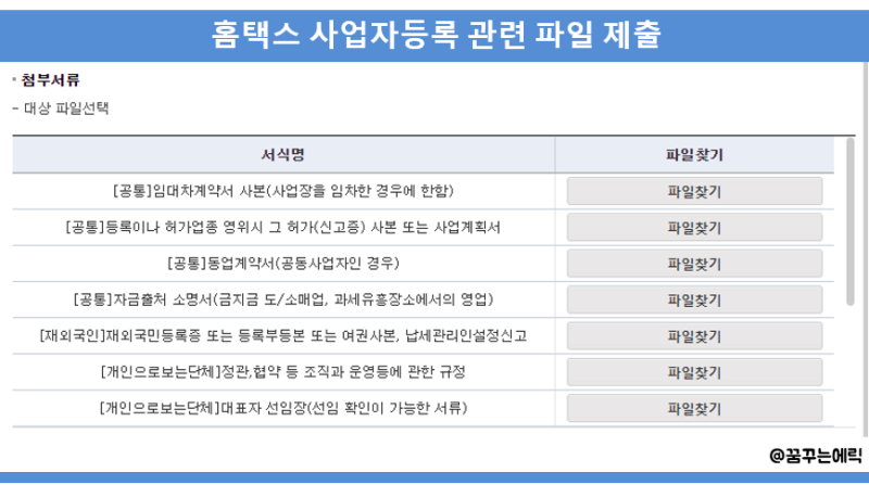 쉬운 홈택스 개인 사업자등록증 신청 방법 일반 간이 과세자 기준 정리 네이버 블로그