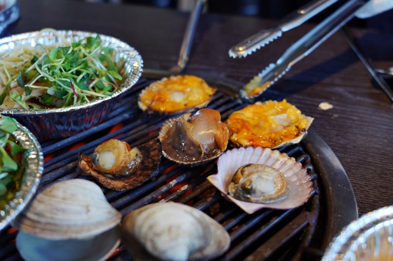 을왕리 조개구이 맛집 청춘조개포차 후기무한리필해물라면 네이버 블로그