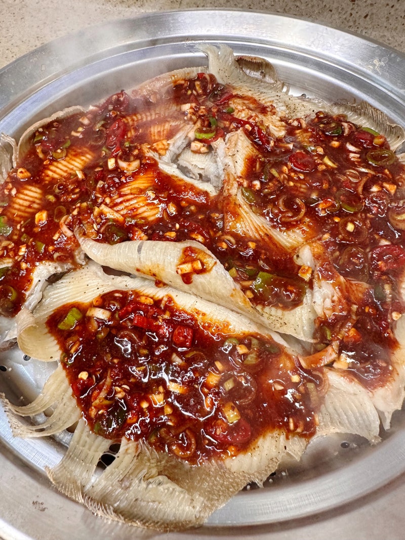 가오리찜 만들기 간재미 찜 양념장 생선찜 만드는 법 네이버 블로그