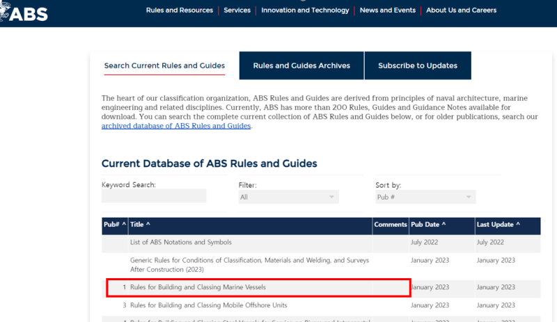 ABS(American Bureau of Shipping) 미국 선급 규정 다운로드 & 열람 방법 : 네이버 블로그