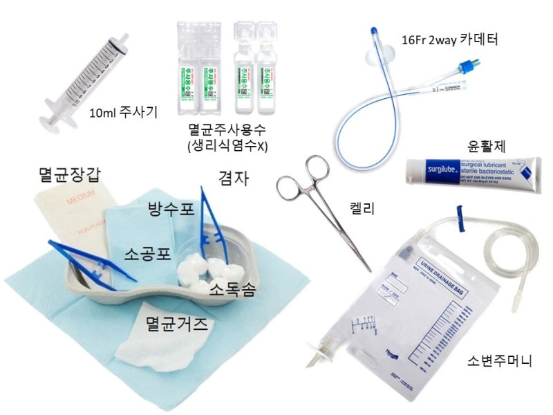 기본간호학 간호핵심술기 유치도뇨 방법과 무균술 도뇨세트 유치도뇨 절차 간호기록 준비물 등 네이버 블로그
