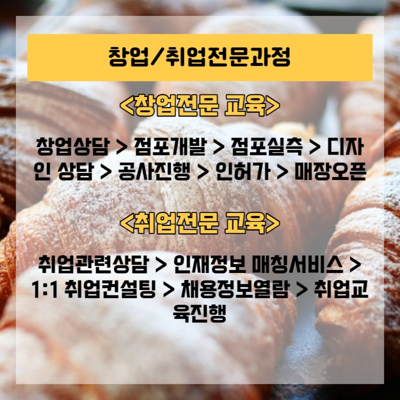 제과제빵학원 자격증 취득 및 카페창업 교육과정 네이버 블로그