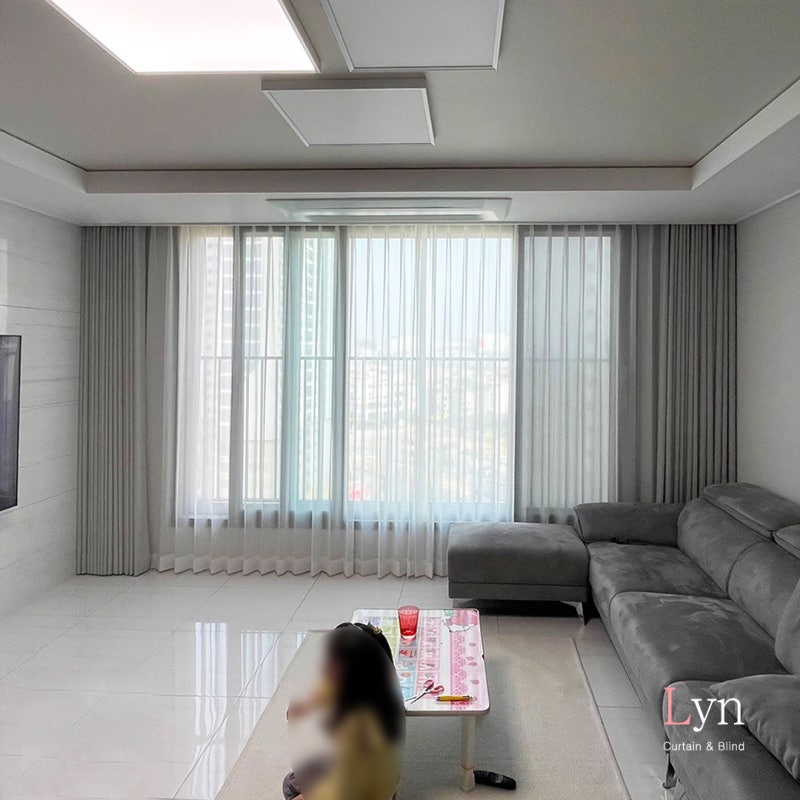 고덕 풍경채 3차 84c 타입 거실 안방 작은방 커튼 맞춤 제작 시공 후기 네이버 블로그