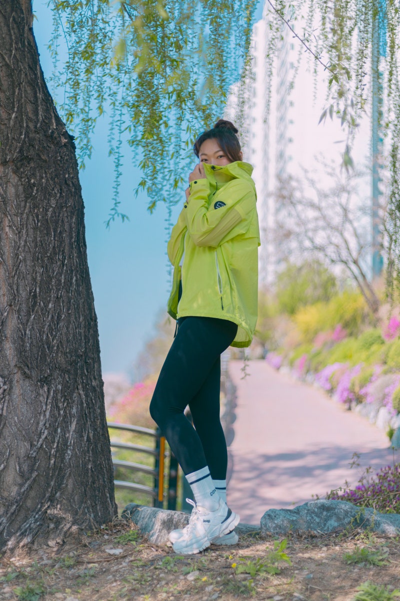 여자 바람막이 코디 추천 제로그램 윈드자켓 코프코어룩 네이버 블로그