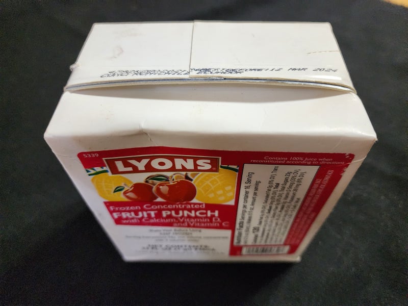 Lyons frozen concentrated Fruit Punch Juice : 네이버 블로그