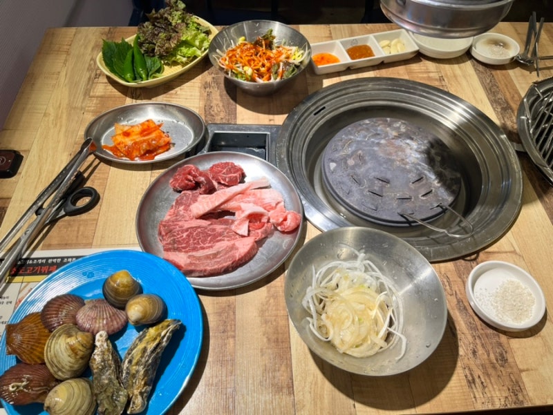 조개랑 소고기랑 같이먹는 원주 소고기 무한리필 소도고기뷔페 네이버 블로그