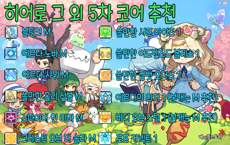 메이플스토리 히어로 코어 강화코강 하이퍼 스킬 스킬트리 네이버 블로그