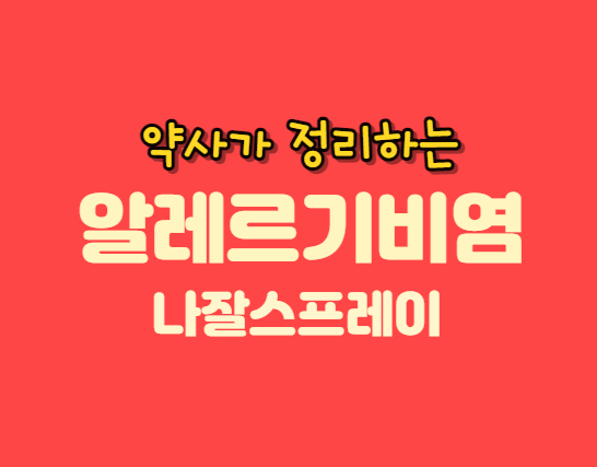 알레르기 비염 스프레이 완벽정리|나조넥스 아바미스 나조코비 옴나리스 에리자스 딜라스틴 나잘스프레이 비교사용법부작용