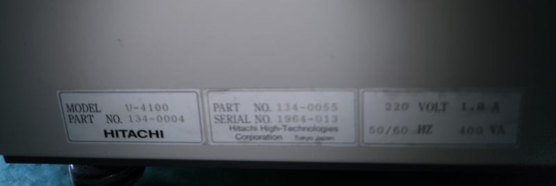 HITACHI _ UV-Visible-NIR Spectrophotometer U-4100 자외선/가시광선/근적외선 분광광도계 ...