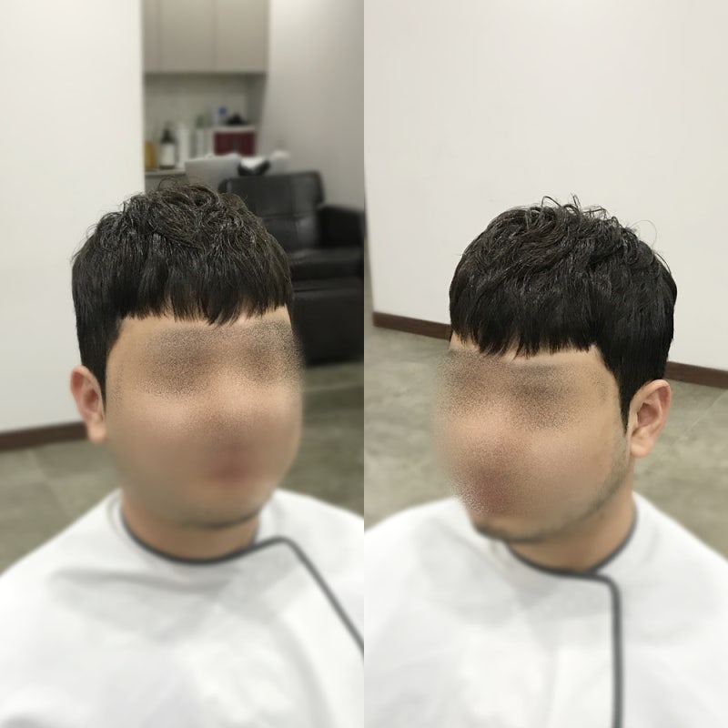 남자 긴 크롭컷 전체다운펌 아이롱펌으로 반곱슬같이 네이버 블로그