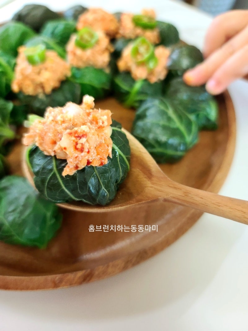풍자 참치쌈장 레시피 다이어트 저염쌈장 만들기 곰취쌈 곰취쌈밥 도시락 곰취요리 네이버 블로그