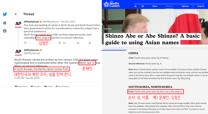 영어로 내 이름 어떻게 써야 할까 성과 이름 순서 한국어 로마자 표기법 이름 띄어쓰기 여권 영문 이름 영어