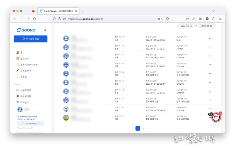 전자연구노트 구노(GOONO) 연구노트 작성법 알려드려요. : 네이버 블로그