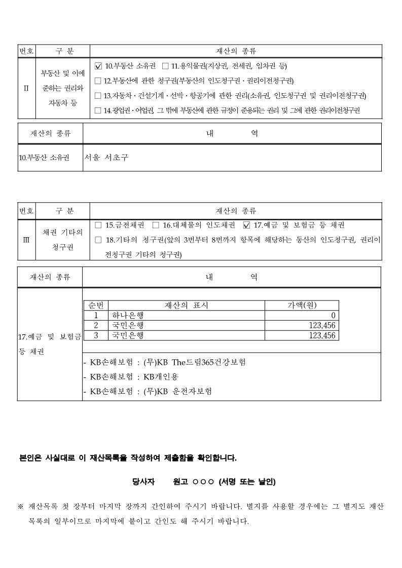 재산명시신청과 재산목록 제출의 구체적인 방법 네이버 블로그