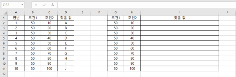 엑셀 다중 조건을 만족하는 값 찾는 함수들 사용방법vlookup Indexandmatch Lookup 함수 사용해서 복수의
