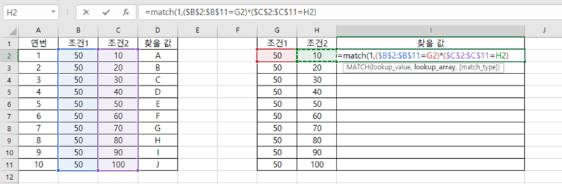 엑셀 다중 조건을 만족하는 값 찾는 함수들 사용방법vlookup Indexandmatch Lookup 함수 사용해서 복수의