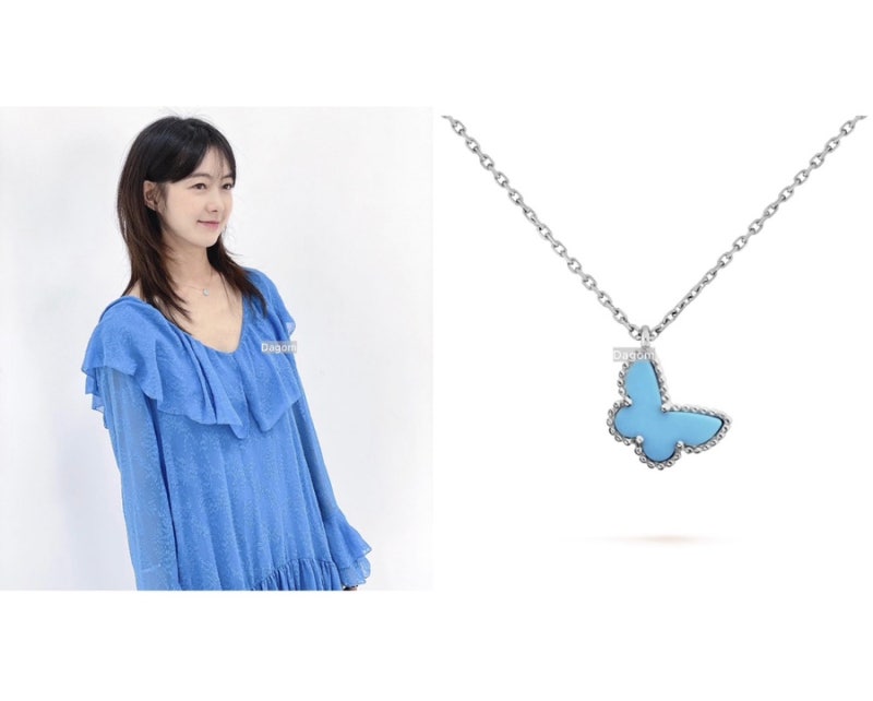 이요원 연예인 명품목걸이 브랜드 반클리프앤아펠 나비 스위트 알함브라 버터플라이 펜던트 목걸이 가격은 네이버 블로그