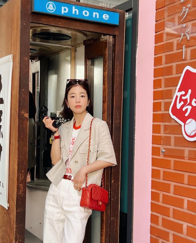 기은세 인스타그램 옷 온앤온 반팔자켓 여름코디예쁜 사복패션 네이버 블로그