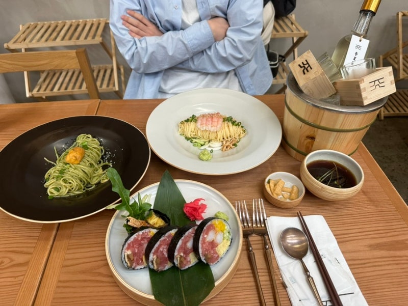 서울숲뚝섬 진작다이닝 후토마끼 And 우니바질파스타 존맛탱 내돈내산 성수 맛집 네이버 블로그