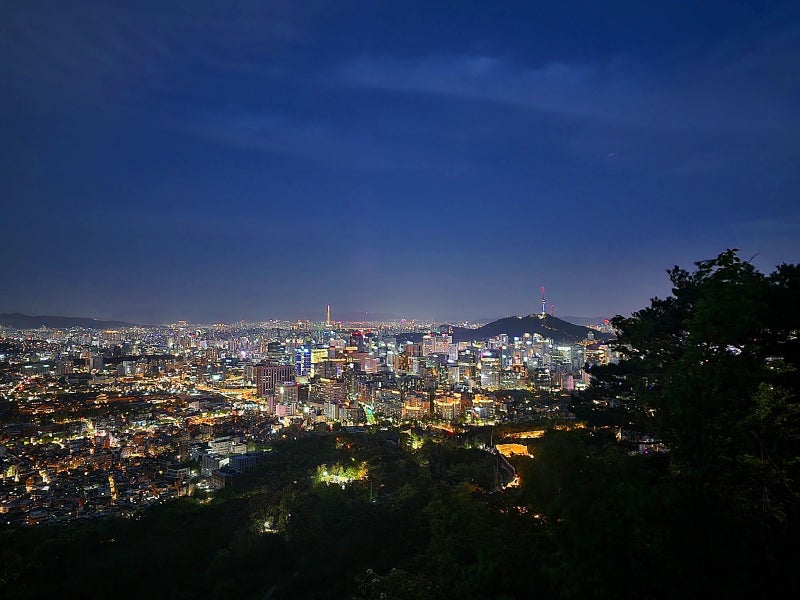 인왕산 야간산행 서울 최고의 야경명소독립문역 코스 네이버 블로그