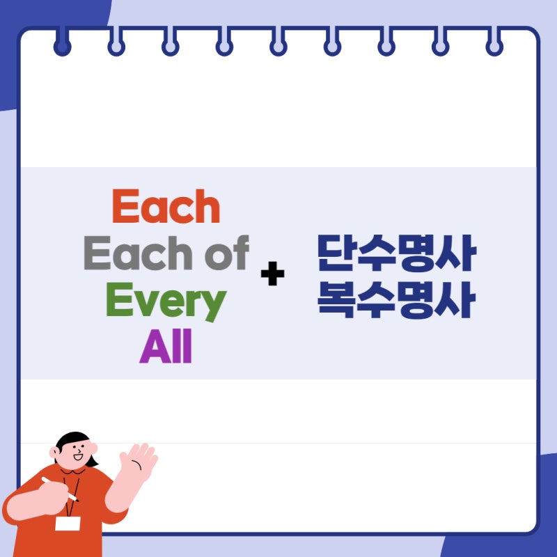 Each 단수 Each Of 복수 Every 단수 All 복수명사 네이버 블로그