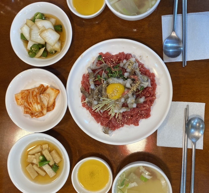 종로 5가 광장시장 맛집 진주육회 냠냠 D 네이버 블로그