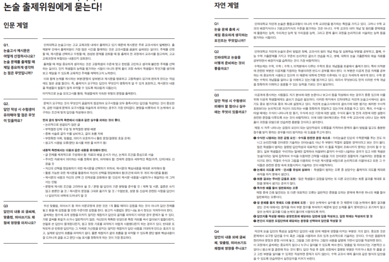 2024학년도 인하대학교 논술전형 파헤치기 모집요강 논술 출제경향 준비요령 기출문제 선행학습영향평가서 모의논술