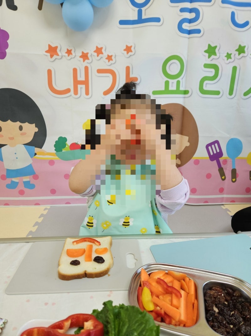 어린이집 요리활동 식빵 가족 얼굴 꾸미기 네이버 블로그